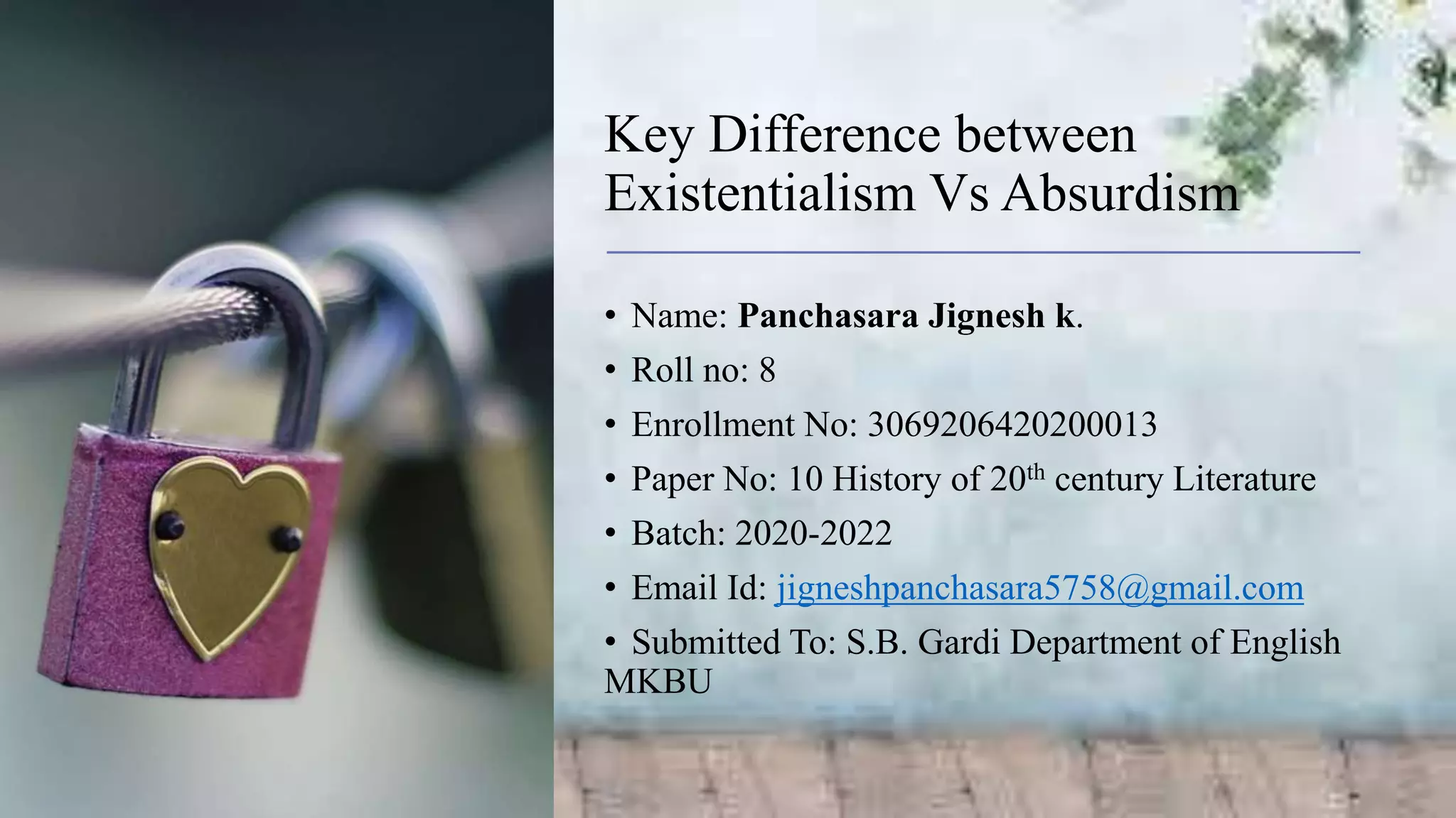 Key difference between Existentialism vs Absurdism | PPTX