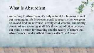 Key difference between Existentialism vs Absurdism | PPTX