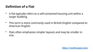 Key Differences Between A Flat And An Apartment | PPTX
