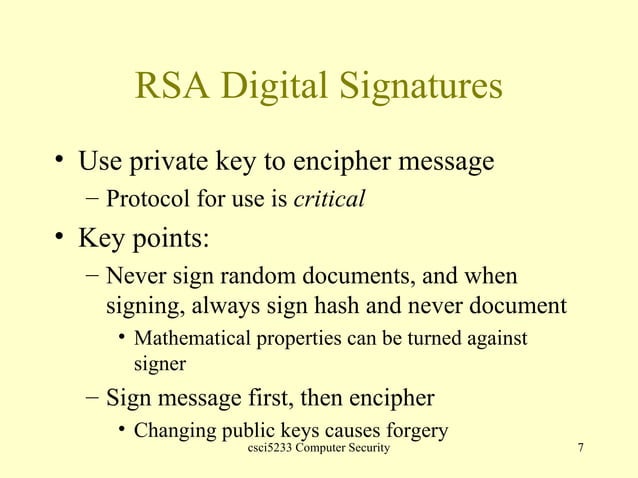 Key Digital Signatures | PPT