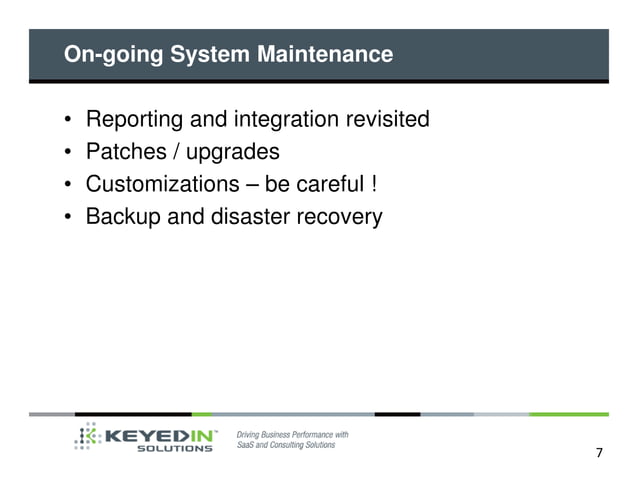 Support for the new system go live is just the beginning | PPT