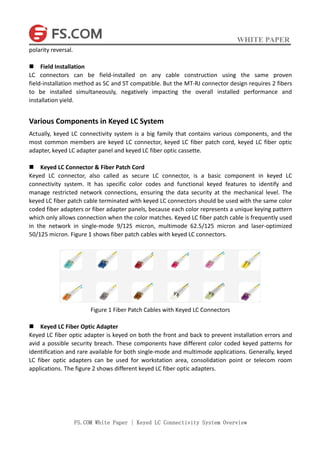 Keyed lc connectivity system overview | PDF
