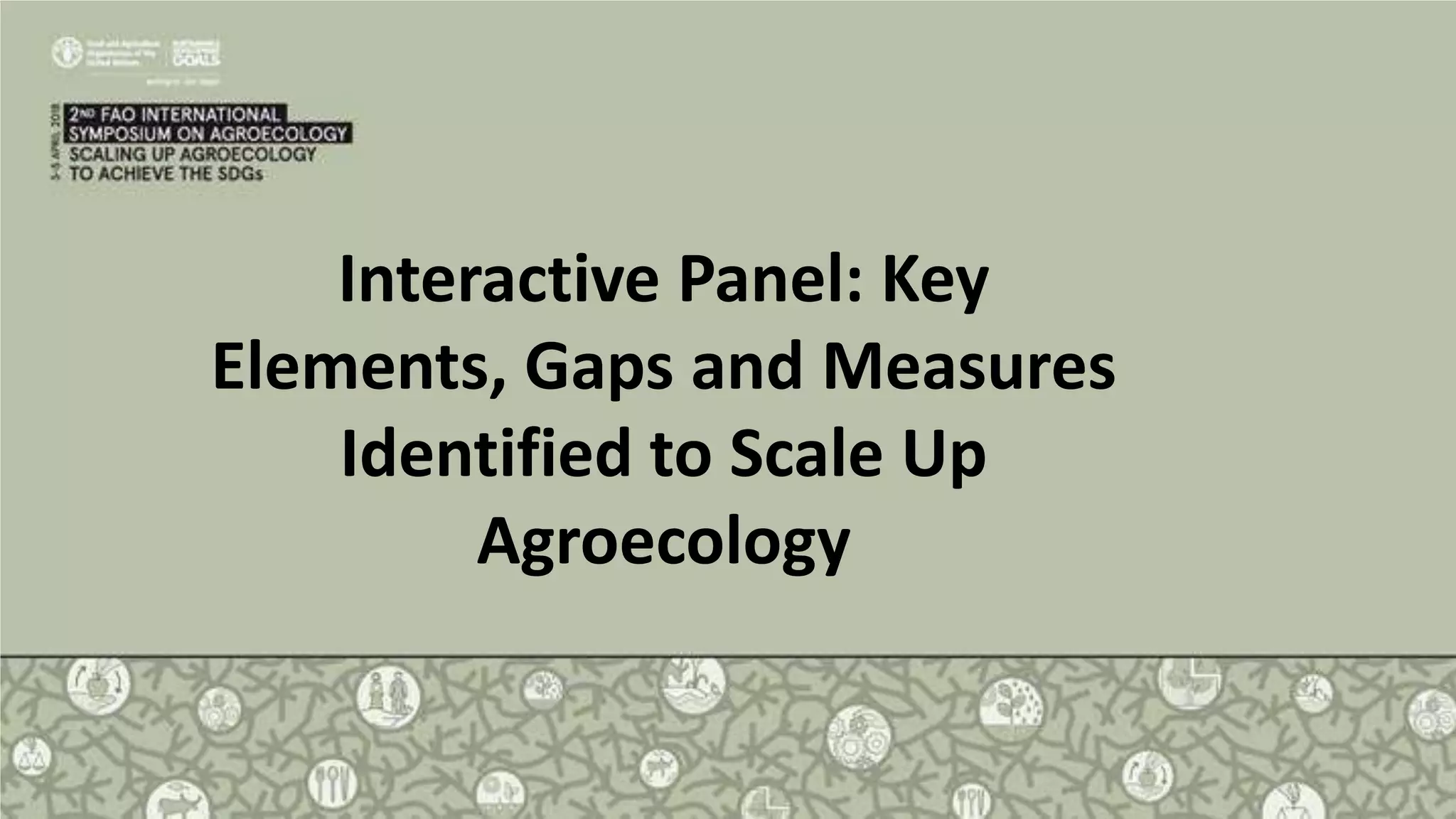 Interactive Panel on Key Elements, Gaps and Measures Identified to ...