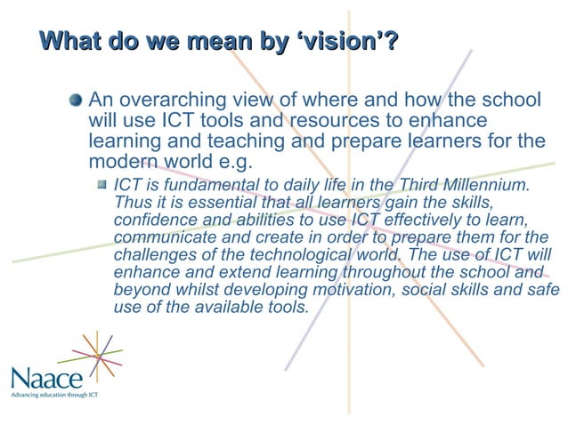 Key elements of an ICT vision statement | PPT