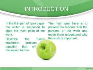 Key elements of a term paper outline | PPT