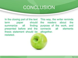 Key elements of a term paper outline | PPT