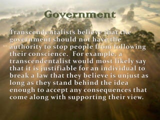 Key elements of transcendentalism | PPTX