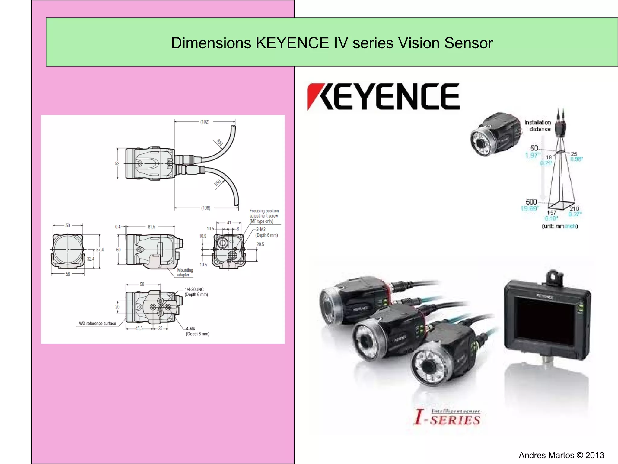 Keyence iv vision sensor on cable marking | PPT