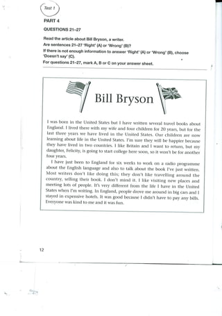 Key english test 4 | PDF