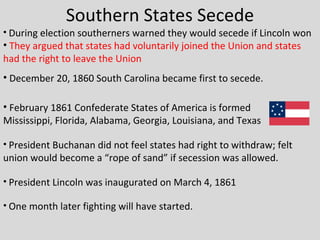 Key Events Leading to the Civil War | PPT