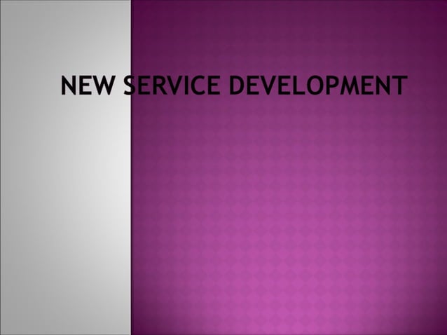 Key Factors For New Service Development | PPT