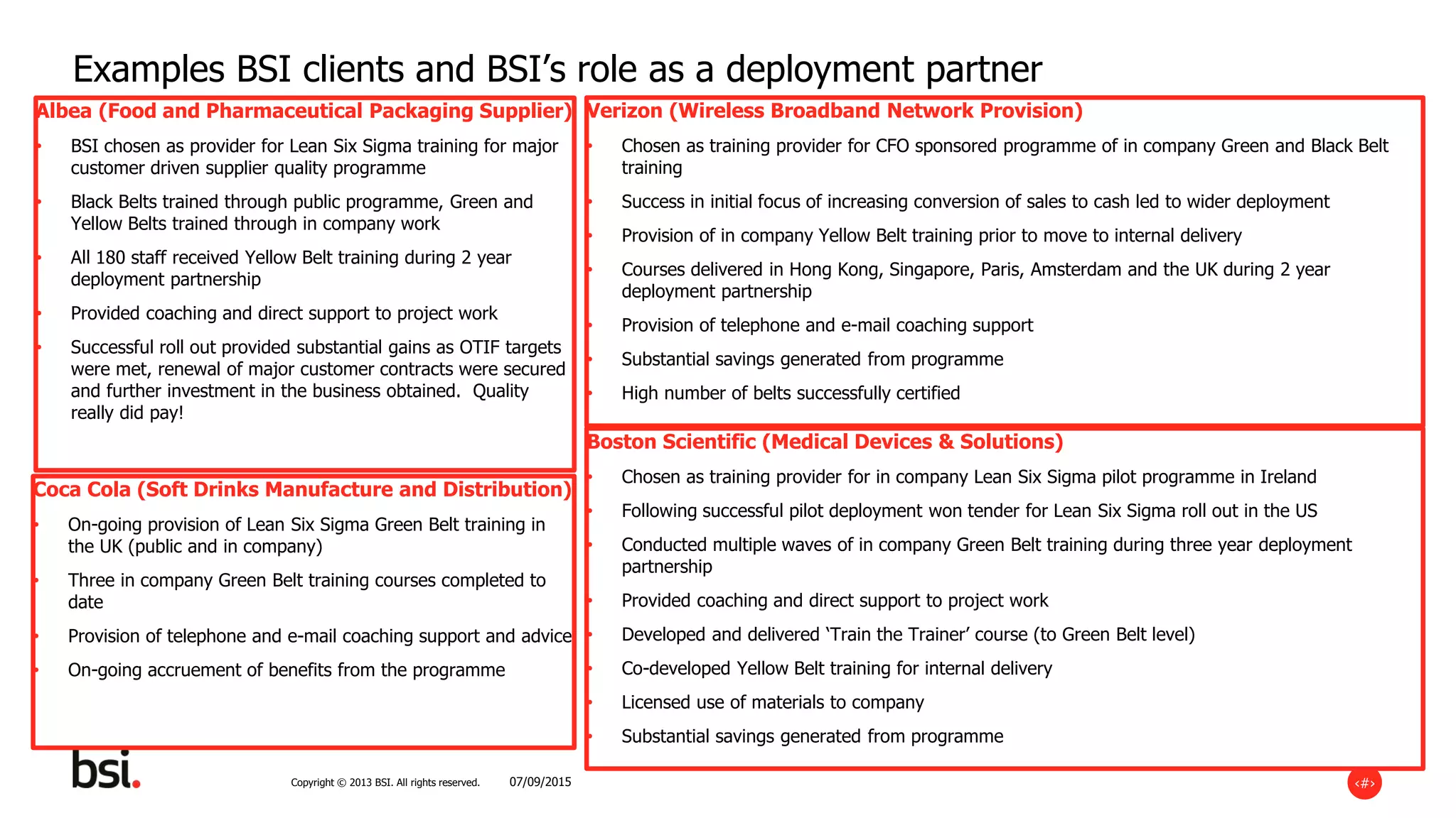Key Facts Document - Successful Lean Six Sigma Deployments Supported By ...