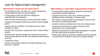 Key Facts Document - Successful Lean Six Sigma Deployments Supported By ...