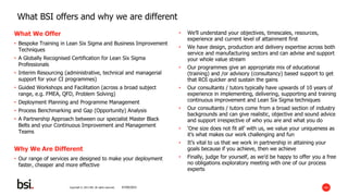 Key Facts Document - Successful Lean Six Sigma Deployments Supported By ...