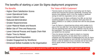 Key Facts Document - Successful Lean Six Sigma Deployments Supported By BSI | PPT