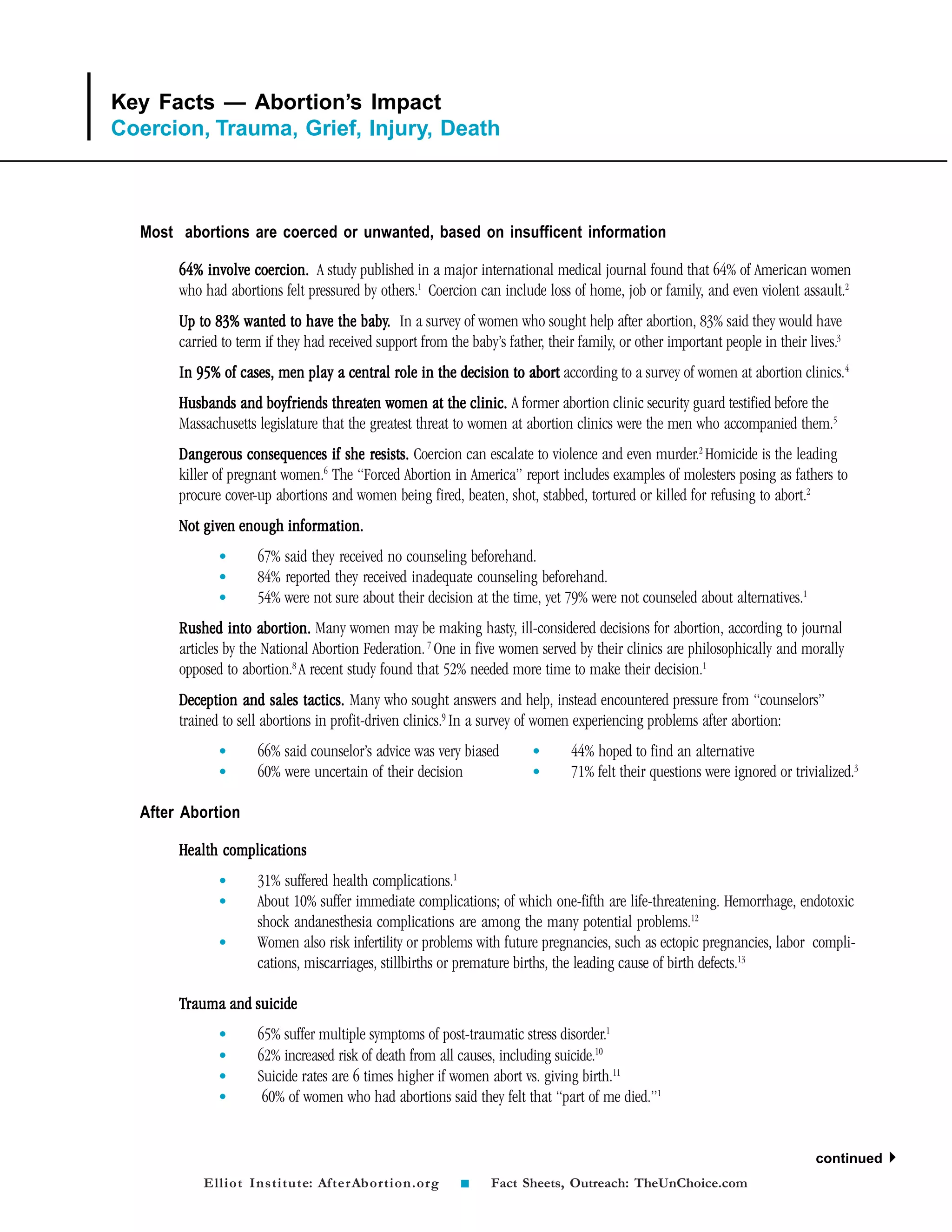 Key facts sheet on how legal abortion is hurting young WOMEN | PDF
