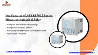 Key Features and Benefits of ABB REF615 Feeder Protection Numerical Relay | PPTX