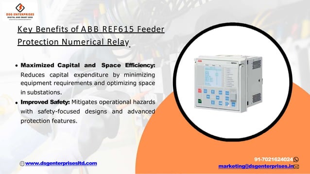 Key Features and Benefits of ABB REF615 Feeder Protection Numerical Relay | PPTX