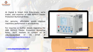 Key Features and Benefits of ABB REF615 Feeder Protection Numerical Relay | PPTX