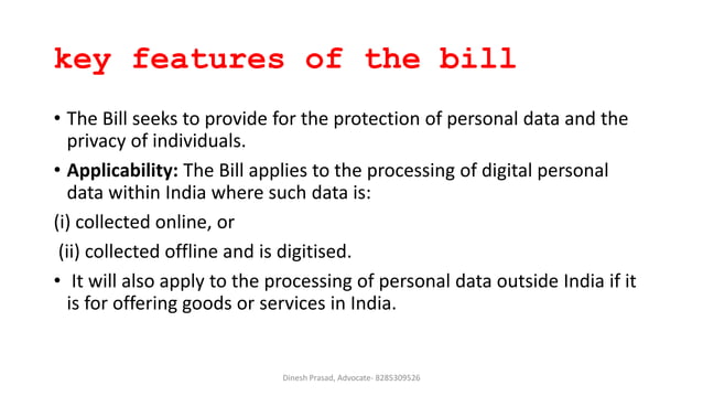 Digital personal data protection act, 2023.pptx | Internet Safety | Parenting