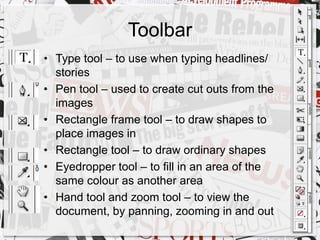 Key Features of Indesign for my Final Product | PPTX