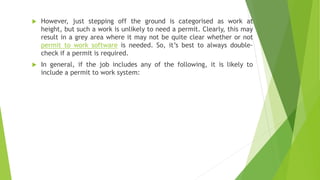 Key Features of an Effective Permit to Work System | PPTX