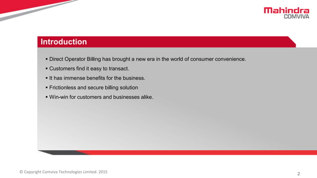 Key Features of Direct Operator Billing | PPT