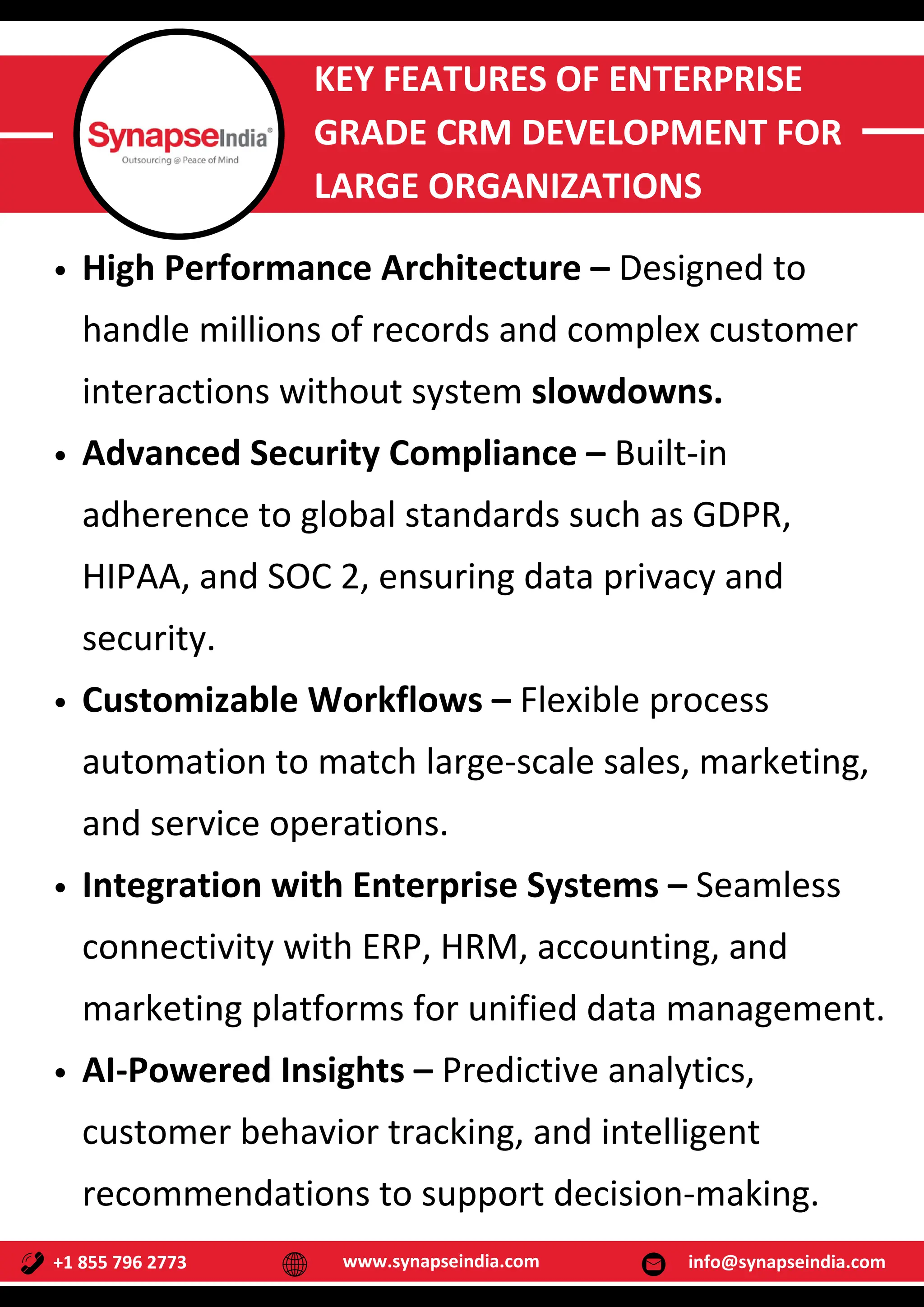 Key Features of Enterprise Grade CRM Development for Large ...