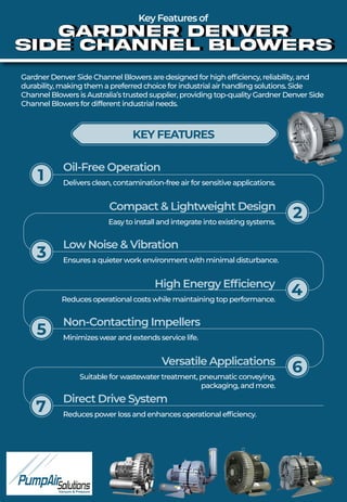 Key Features of Gardner Denver Side Channel Blowers | PDF