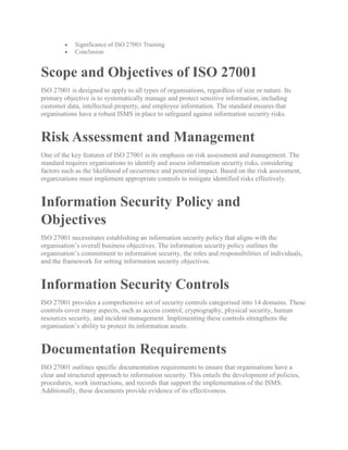 Key Features of ISO 27001 | DOCX