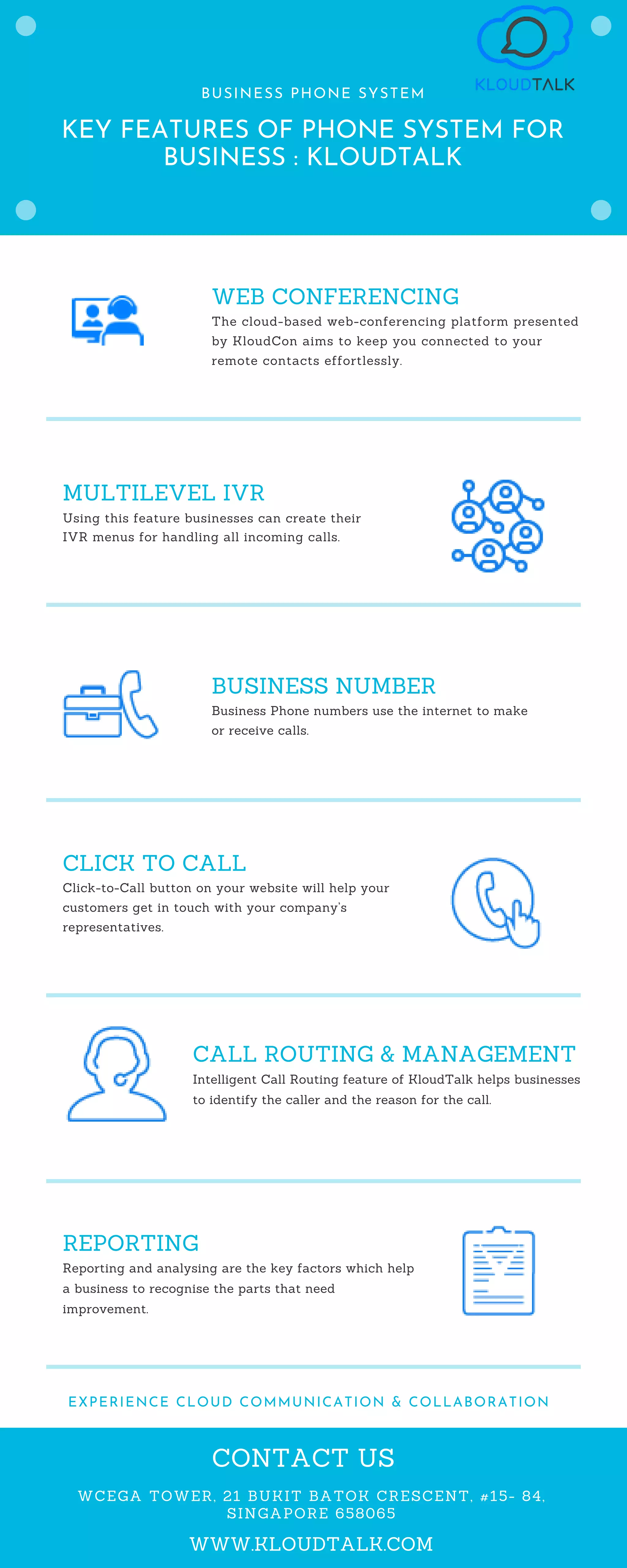 Key Features of Phone System for Business : Kloudtalk | PDF