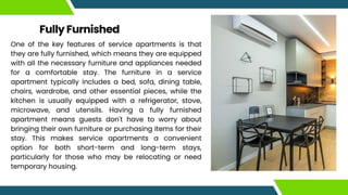 Key Features of Service Apartments | PPTX