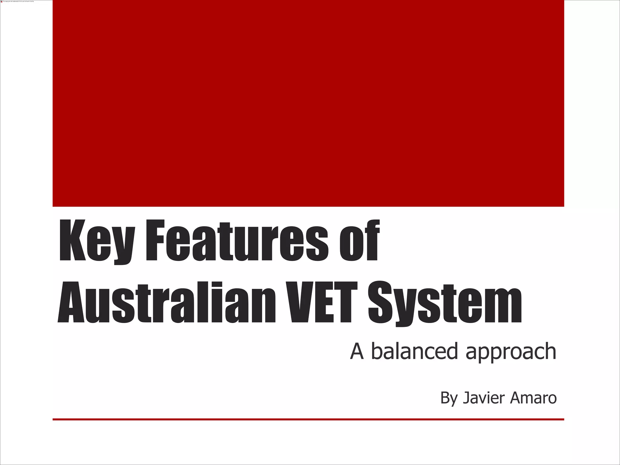 Key features of the australian vet system | PPTX | Professional School | Postgraduate Education