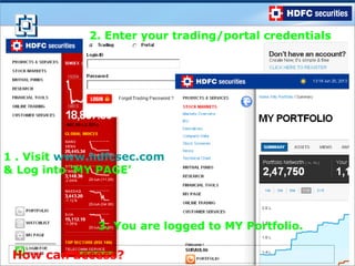 Key features of www.hdfcsec.com