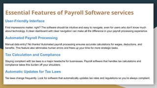 Key Features to Consider in Payroll Software Services! | PPT