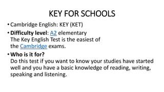 KEY FOR SCHOOLS.pptx | Standardized Testing | Educational Assessment