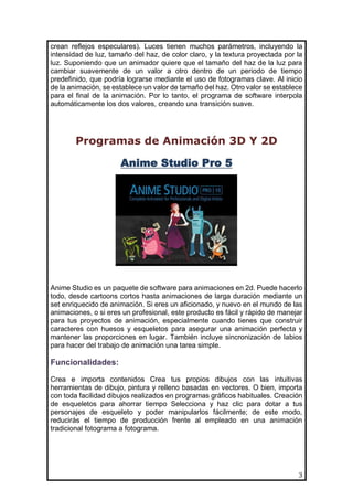 Keyframe softwares de animacion 2 d y 3d | PDF