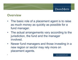 key_fundraising_issues_placement_agents.pdf | Stocks and Bonds ...