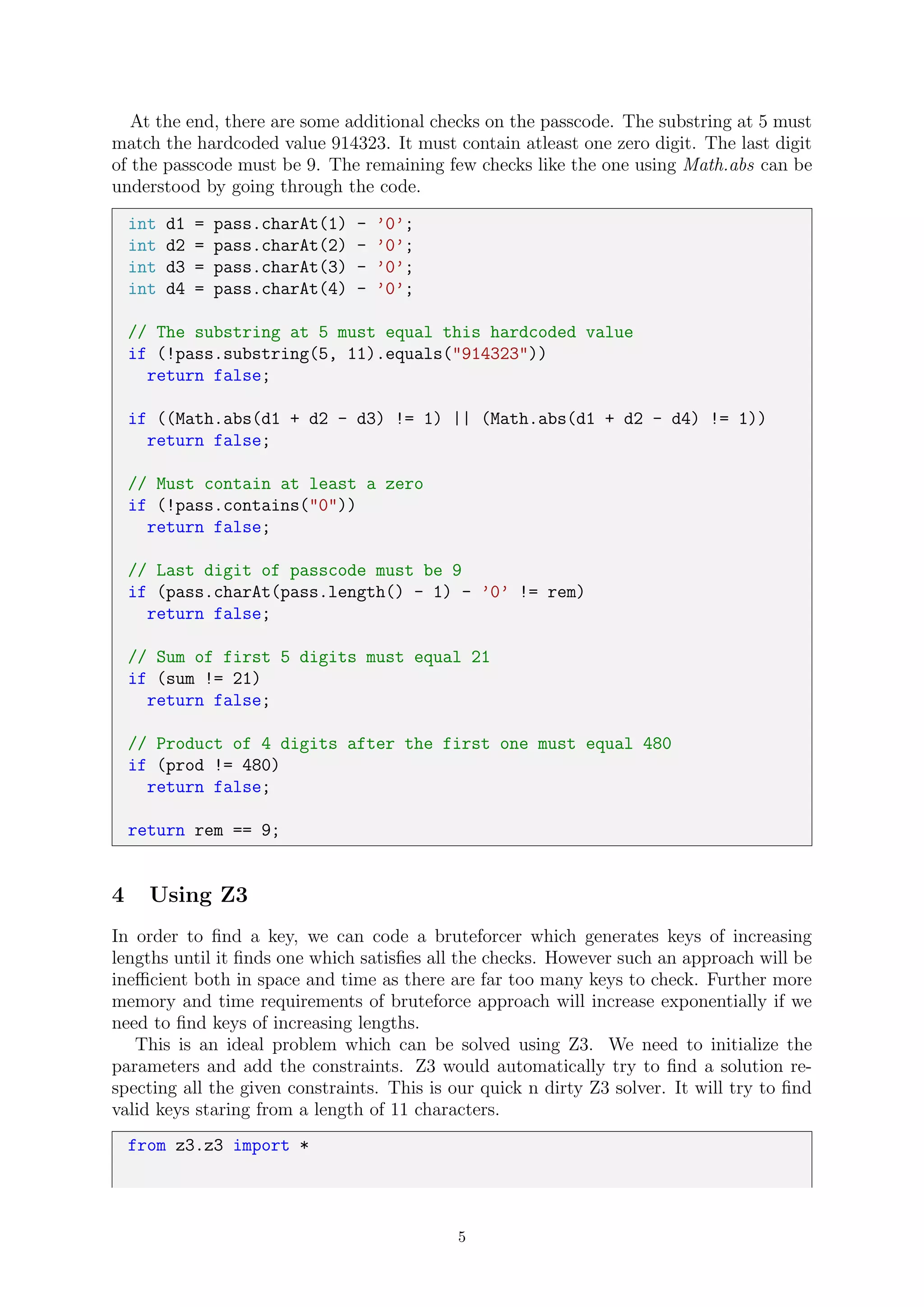 Keygenning using the Z3 SMT Solver | PDF