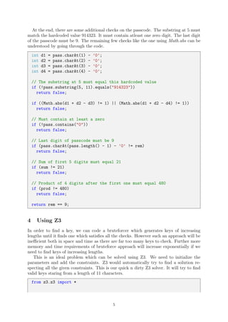 Keygenning using the Z3 SMT Solver | PDF