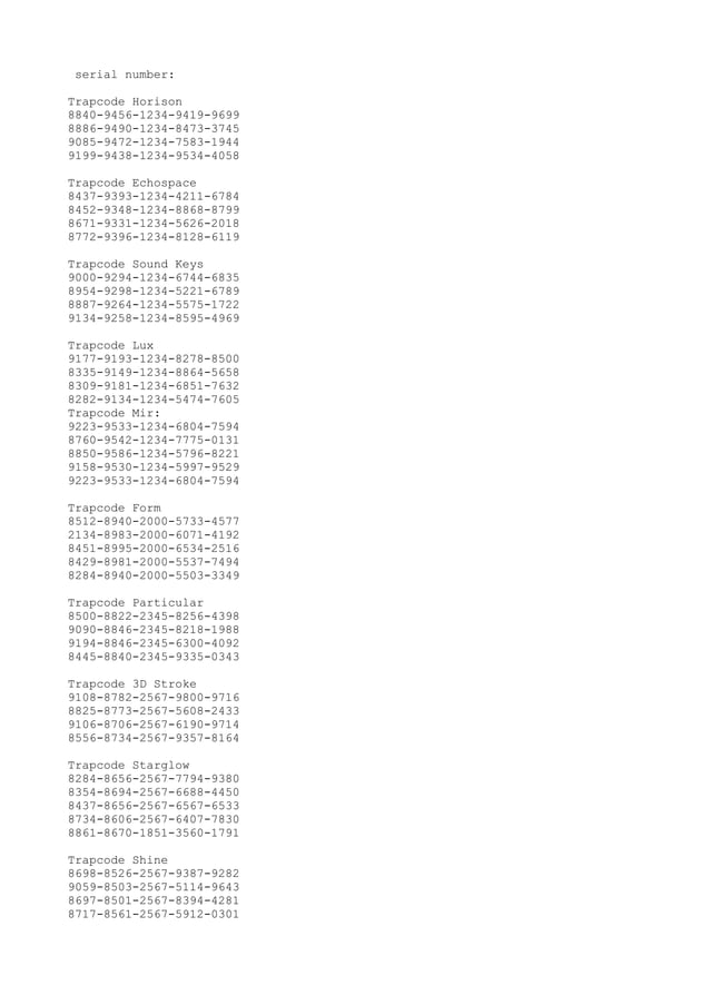 Keygen trapcode | PDF