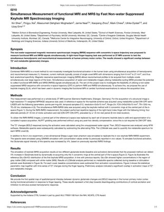 Simultaneous Measurement of functional MRI and MRS by Fast Non-water ...
