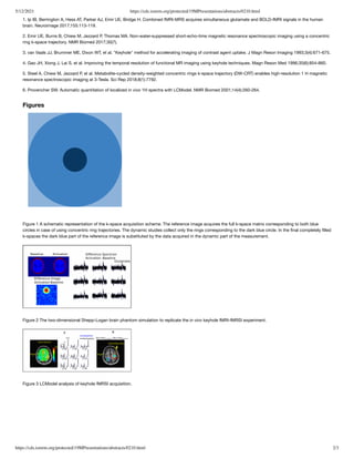 Simultaneous Measurement of functional MRI and MRS by Fast Non-water ...