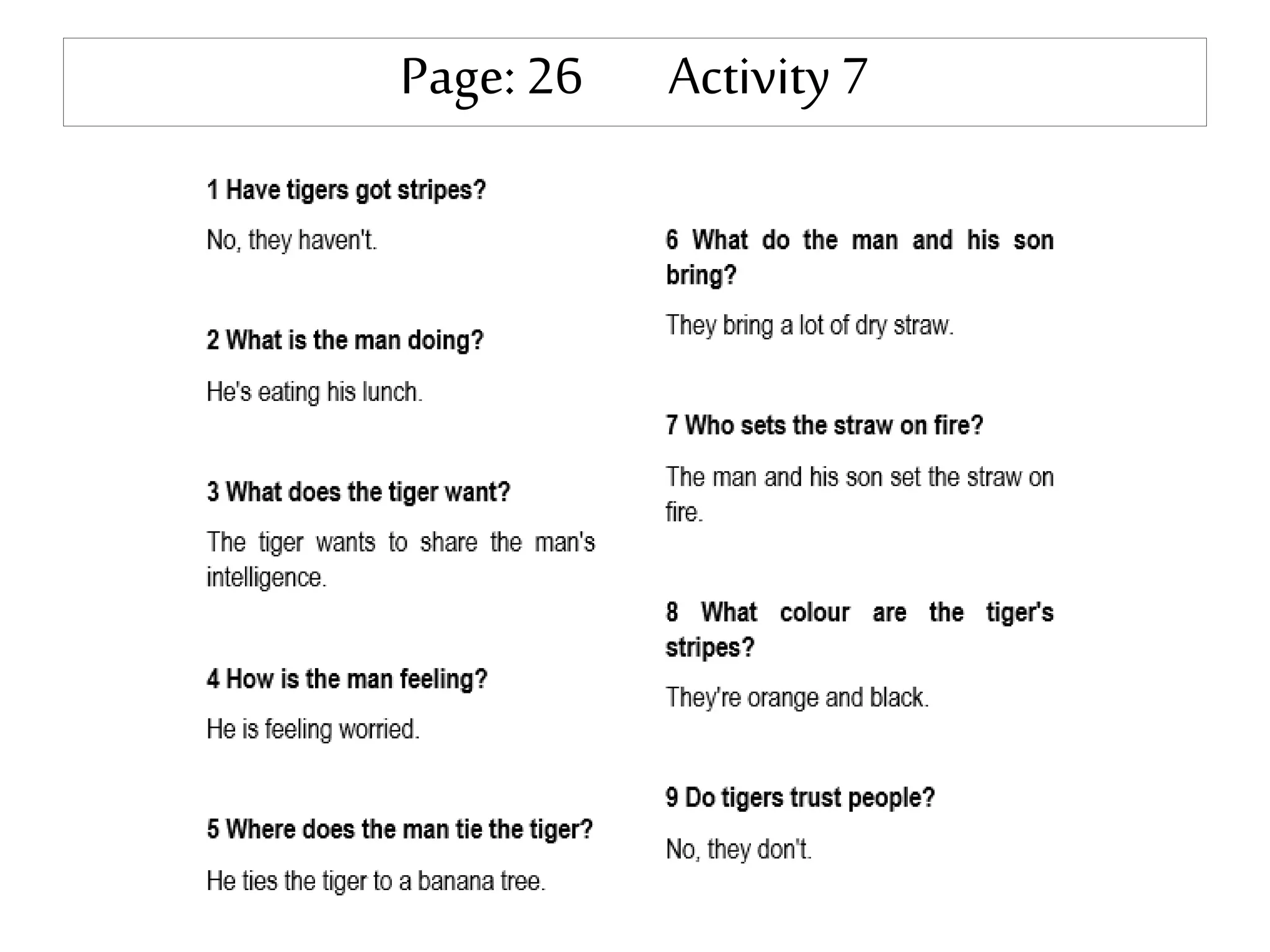 KEY HOW THE TIGER.ppt