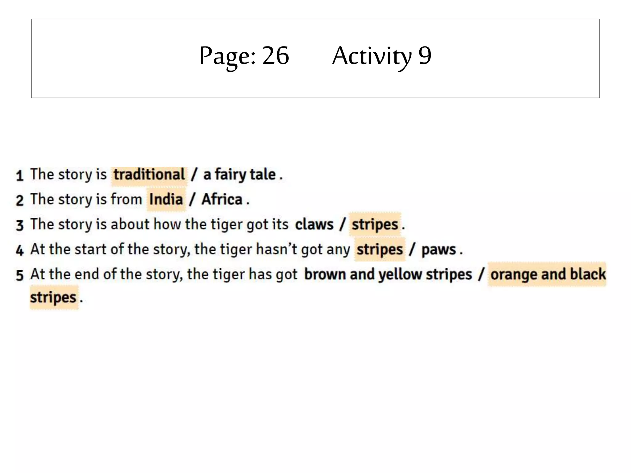 KEY HOW THE TIGER.ppt