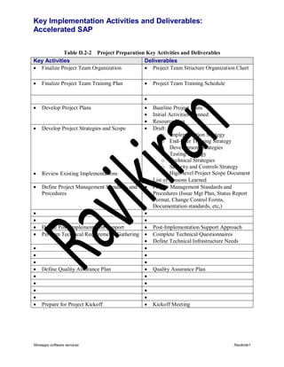 Key implementation activities_asap | PDF