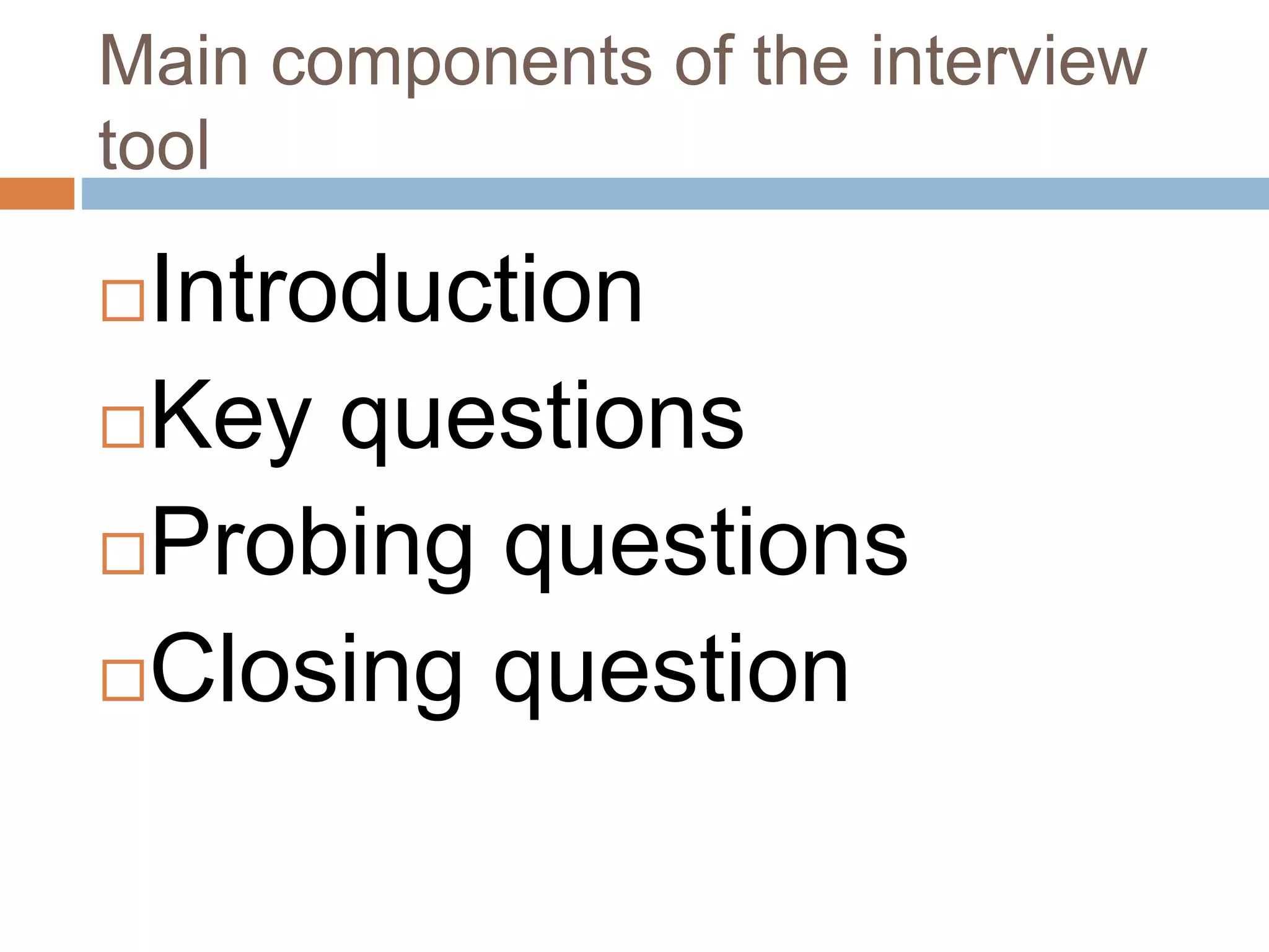 Key informant interview | PPTX