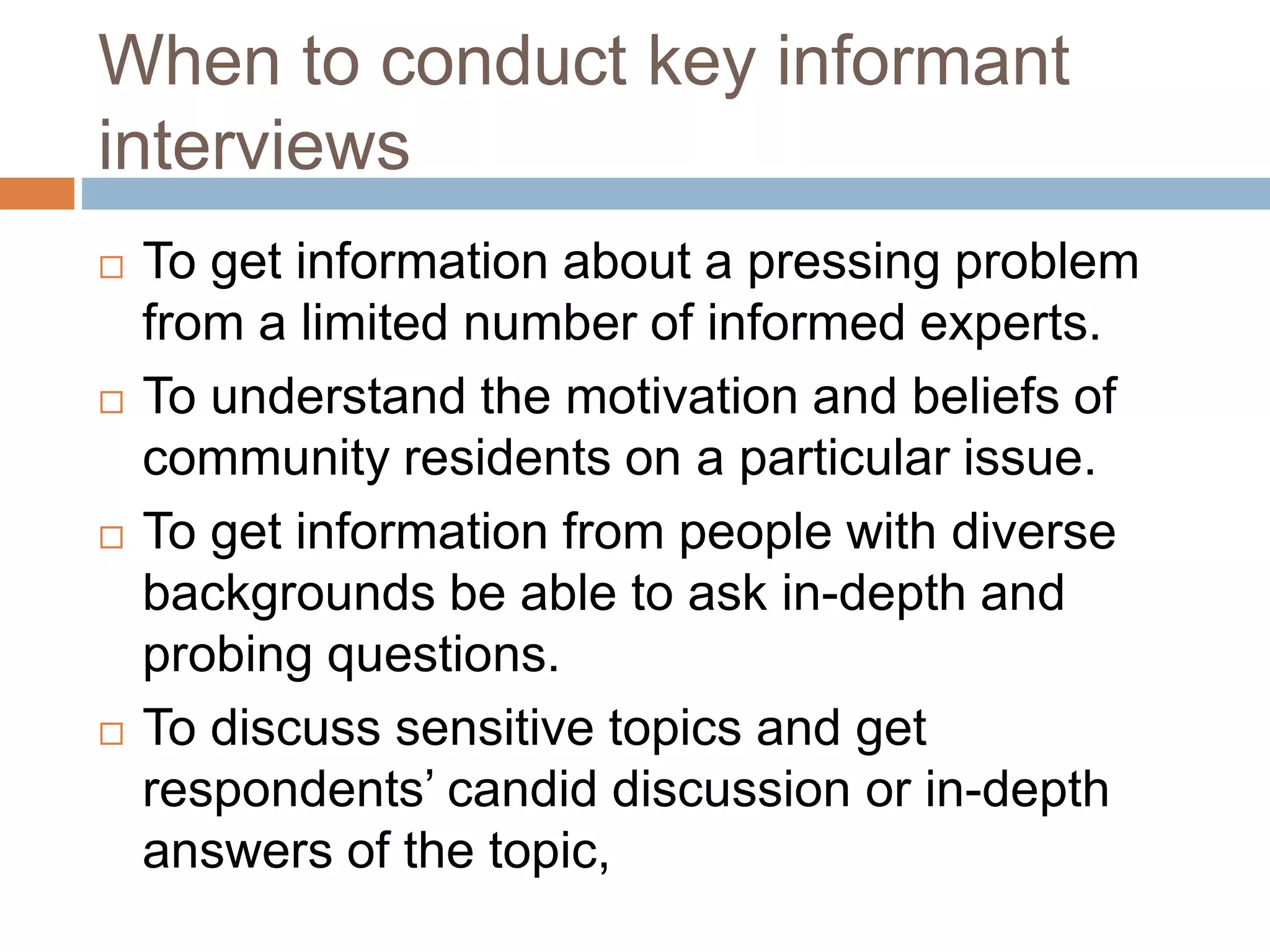 Key informant interview | PPTX