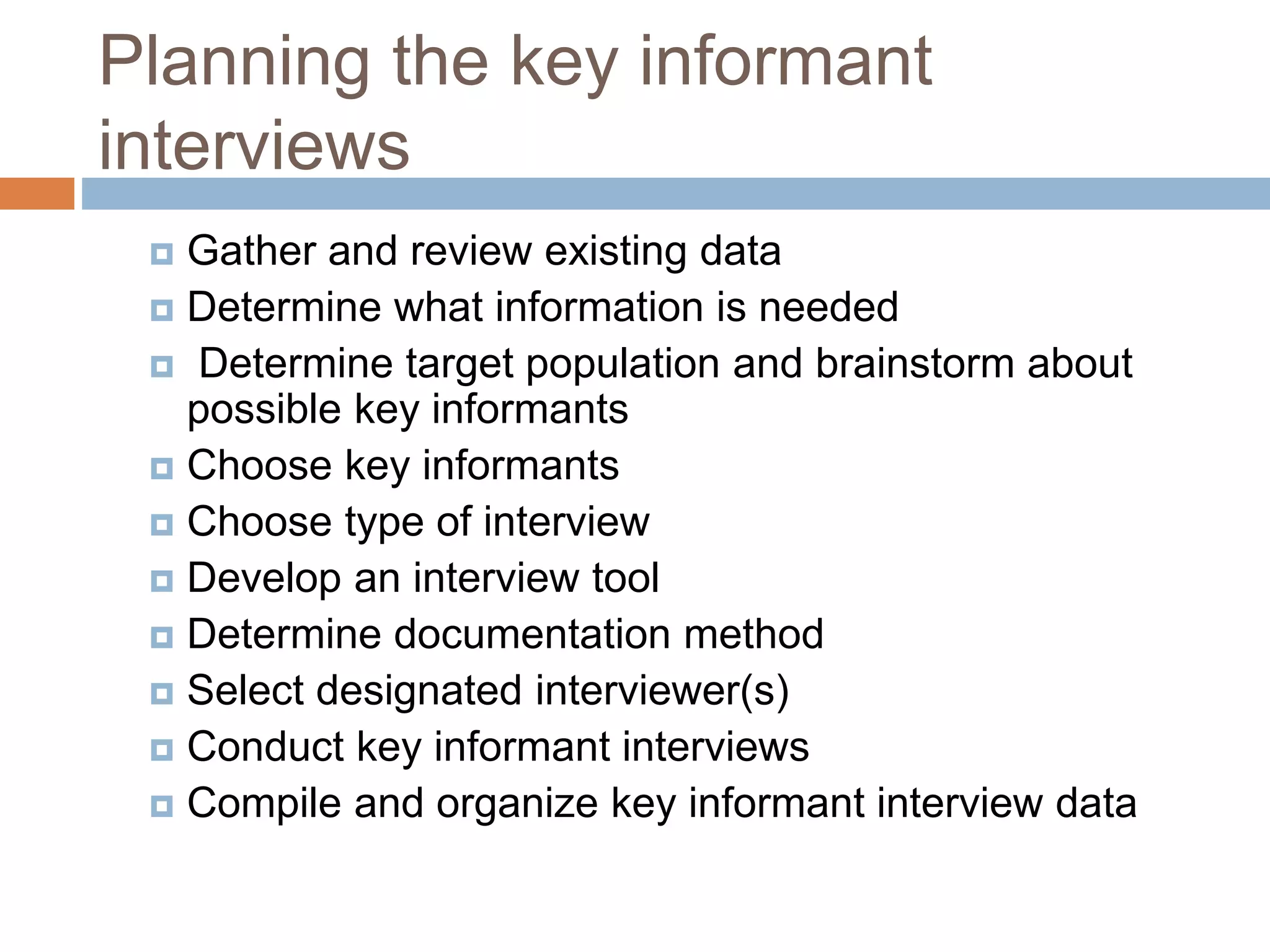 Key informant interview | PPTX