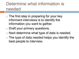 Key informant interview | PPTX